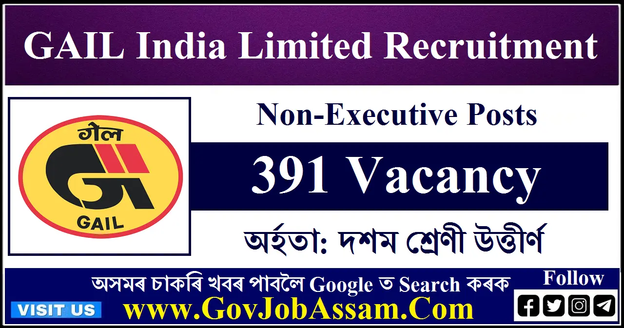 GAIL India Limited Recruitment 2024 – 391 Non-Executive Vacancy, Apply ...