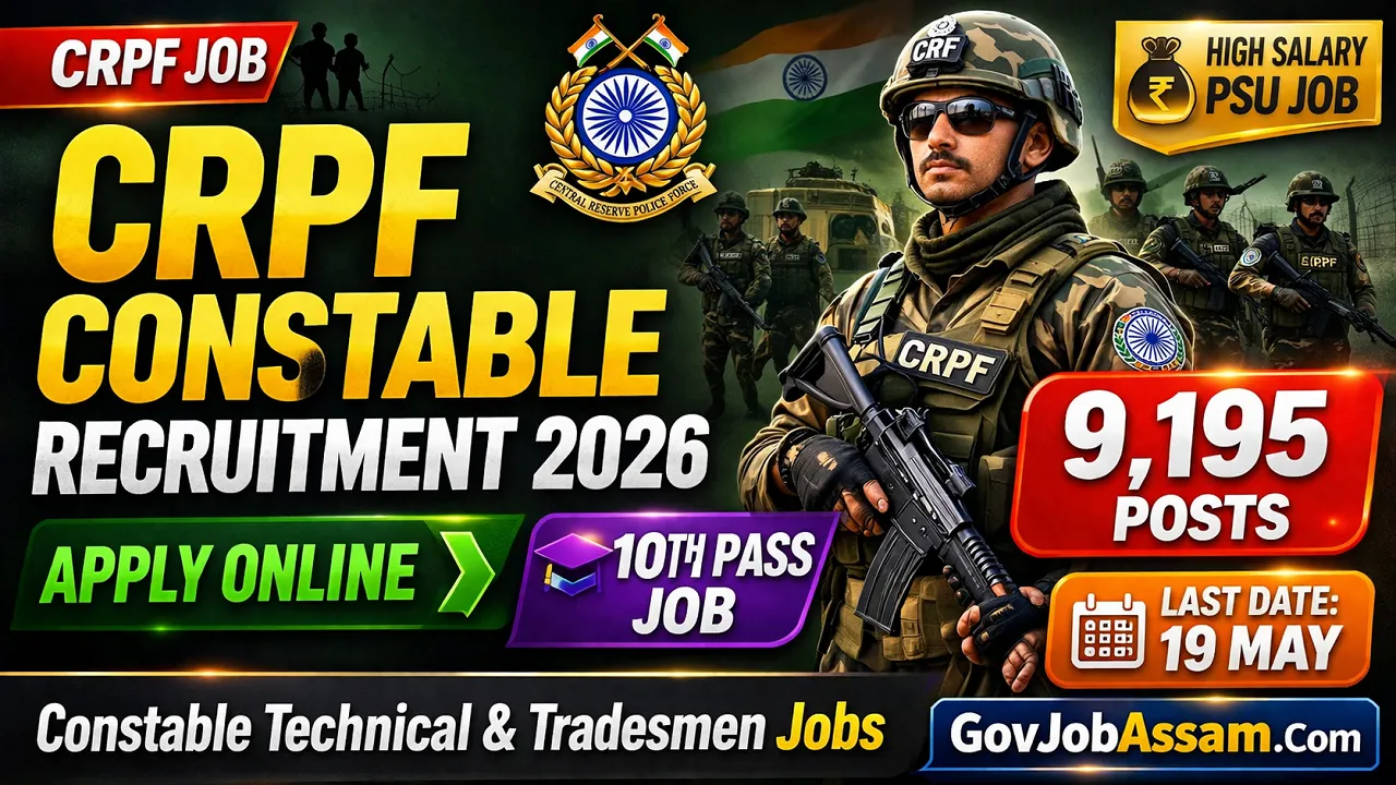 CRPF Recruitment 2026 – Apply Online for 9,195 Constable Vacancies ...