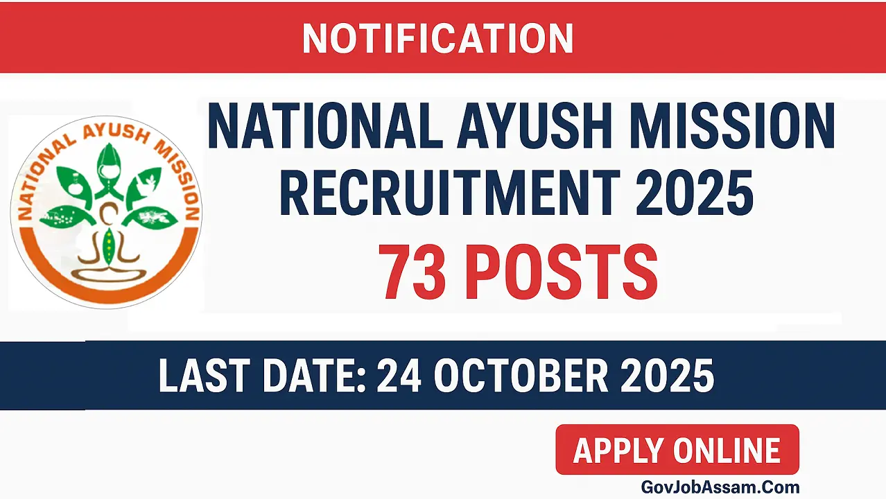 National AYUSH Mission Recruitment 2025 – Apply Online for 73 Vacancies ...